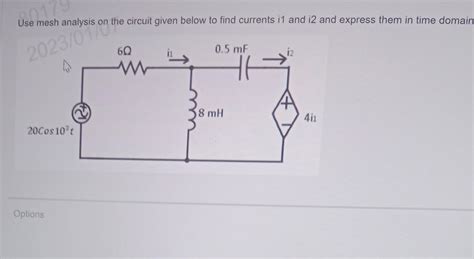 Solved Use Mesh Analysis On The Circuit Given Below To Find Chegg