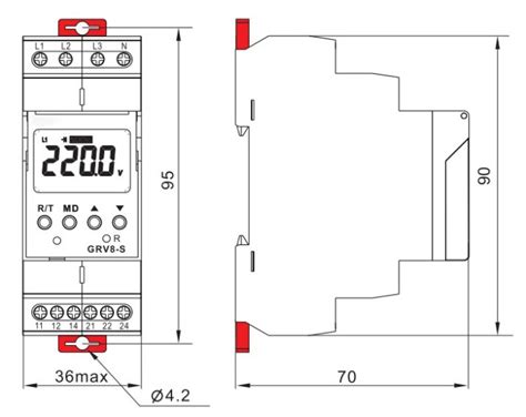 Under Over Voltage Monitoring Relay Lcd 3 Phase 3 Wire 4 Wire