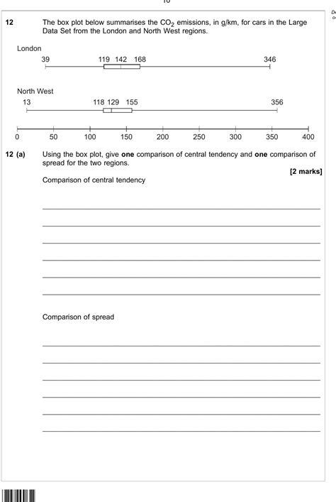 A Level Aqa Maths Pure 212 Modelling With Functions Using The Box Plot Give One Com