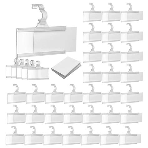 150 Pieces Plastic Wire Shelf Label Holders Reusable Price Label Holder With Locks Label