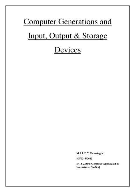 Pdf Computer Generations