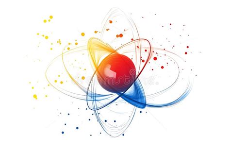 Abstract Colorful Atomic Structure With Orbits And Dots Stock Illustration Illustration Of