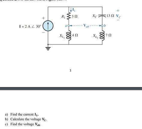 Solved A Find The Current I1 B Calculate The Voltage VC Chegg Com