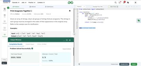 ainsley antony on linkedin dsa geeksforgeeks anagramsgrouping codingjourney pythonfordsa…