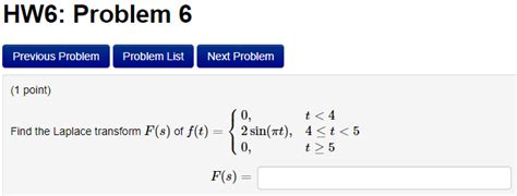 Solved HW6 Problem 5 Previous Problem Problem List Next Chegg Com