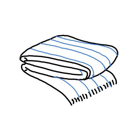 How To Draw A Folded Blanket Step By Step Easy Drawing Guides