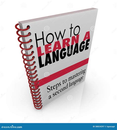 How To Learn A New Language Book Manual Stock Illustration