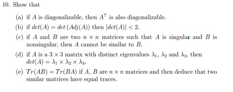 solved show that a if a is diagonalizable then a is