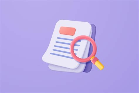 3d 미디어 파일 관리 개념 데이터베이스에서 이미지 및 비디오 파일 검색 문서 관리 소프트 문서 흐름 앱 복합 문서 개념 3d 확대 아이콘 벡터 렌더링 그림 프리미엄 벡터