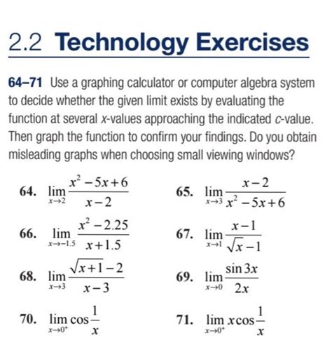 solved 2 2 technology exercises 64 71 use a graphing