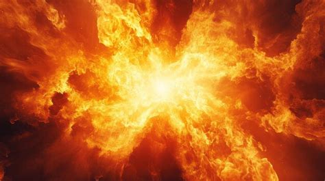 Fiery Explosion Abstract Premium Ai Generated Image