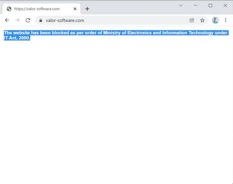 Unable Access Https Valor Software Electronics And Information Technology Under It Act