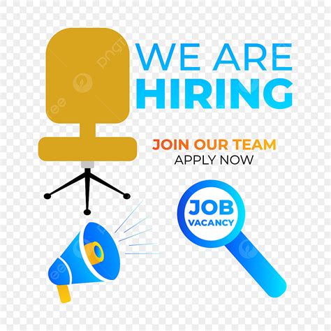 창의적인 직업 공석 벡터 Png 디자인 우리는 고용 직업 디자인 직업 승진 Png 일러스트 및 벡터 에 대한 무료