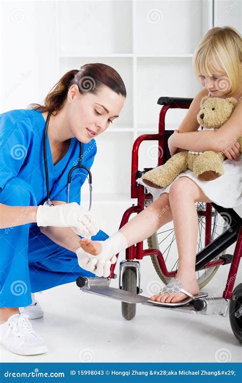 Nurse Helping Patient Stock Image Image Of Adorable 15998043