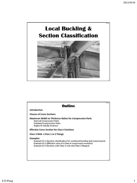 2 Local Buckling And Section Classification 2011 Compatibility Mode