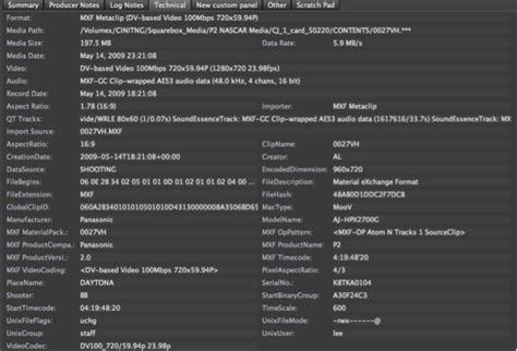 ingesting technical metadata
