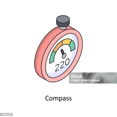 나침반 벡터 아이소메트릭 채워진 개요 디지털 또는 인쇄 프로젝트를 위한 아이콘입니다 0명에 대한 스톡 벡터 아트 및 기타 이미지 0명 2022년 개념 Istock