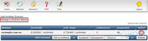 Hướng dẫn thay đổi domain trên DirectAdmin Tài liệu Host