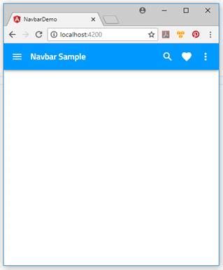 Nav Bar In Angular Using Ignite UI