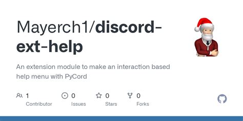 Github Mayerch Discord Ext Help An Extension Module To Make An Interaction Based Help Menu