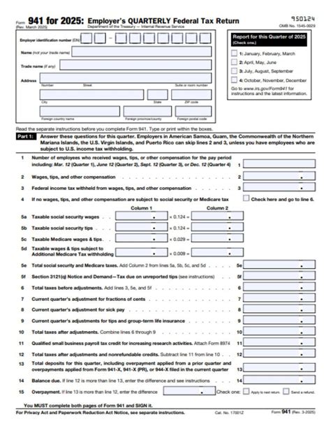 Understanding Form 941 For Employer Federal Tax Returns
