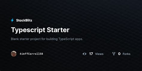 Typescript Starter Stackblitz