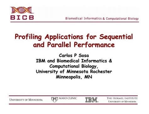 Profiling Applications For Sequential And Parallel Performance