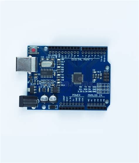 Top View Of Electronic Components Such As PCB Stock Photo Image Of Isolated White