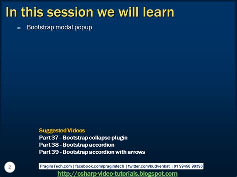 Sql Server Net And C Video Tutorial Bootstrap Modal Popup