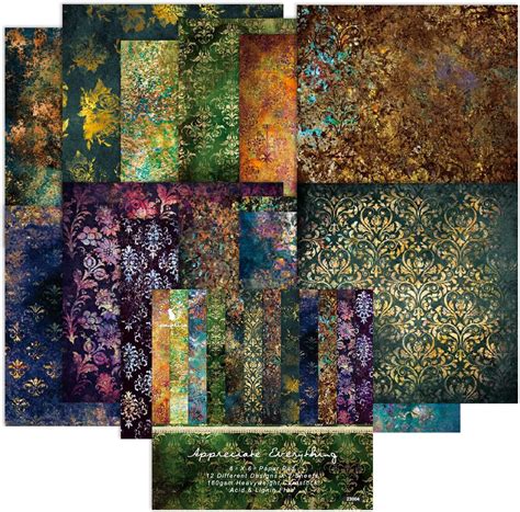 Aesthetic Scrapbook Paper Pad Vintage Patterned Paper 6×6 24 Sheets