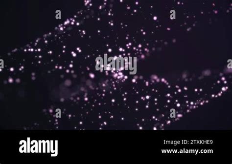 Background Particle Movement Pattern Glow Particles On Black Background Motion Abstract Points