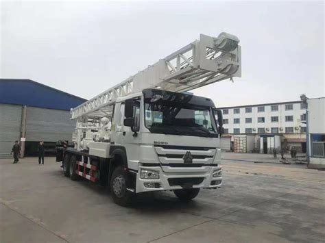 400m 6x4 371hp Euro 2 Truck Mounted Bor Rig Dengan Chassis Sinotruk