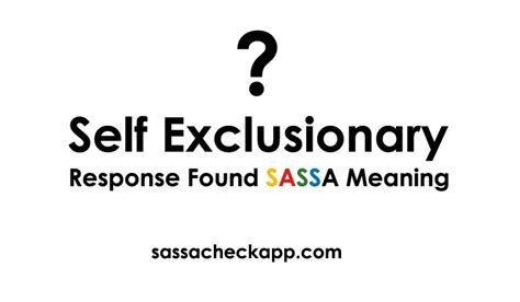 Self Exclusionary Response Found What Does It Mean