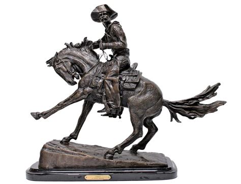 Frederic Remington The Cowboy Bronze Re Strike Sculpture