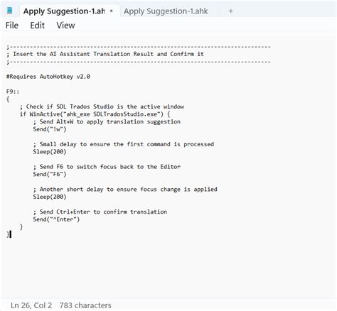 Autohotkey Script For Choosing Translaton Suggestion From Ai Assistant
