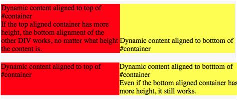 Html Align Div S To Bottom Or Baseline Stack Overflow