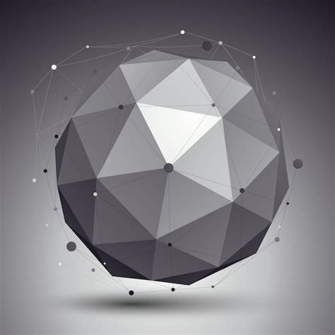 Premium Vector 3d Mesh Modern Stylish Abstract Background Origami Orbital Facet Structure