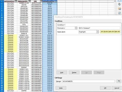 How To Highlight A Column Based On Specific Text In Another English