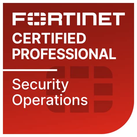 fortinet certified professional security operations credly