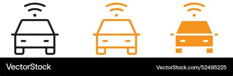 Smart Car Icon Set Modern Vehicle For Automotive Vector Image