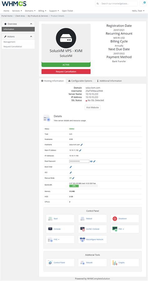 SolusVM Extended VPS For WHMCS WHMCS Marketplace