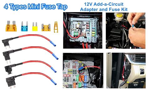 Amazon Com Types Mini Fuse Tap V Add A Circuit Adapter And Fuse