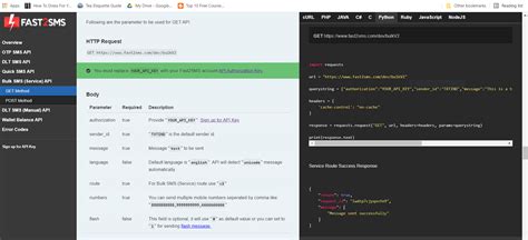 python sending sms to the user using fast2sms stack overflow