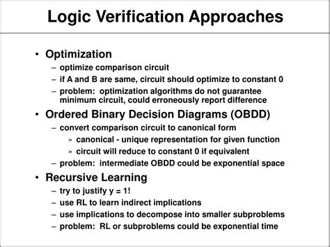 PPT Logic Verification PowerPoint Presentation Free Download ID