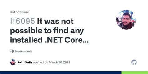 It Was Not Possible To Find Any Installed Net Core Sdks · Issue 6095 · Dotnetcore · Github