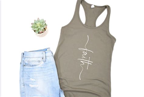Faith Cross Faith Racerback Tank Top Faith Tank Top Christian Women