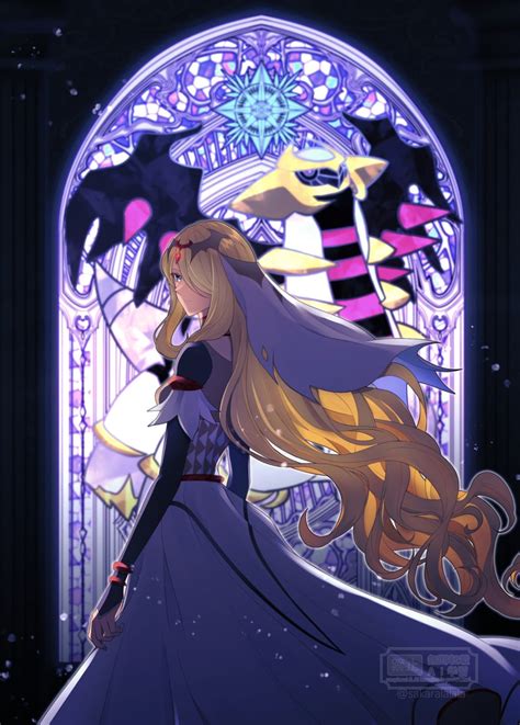 Cynthia Giratina Giratina And Cynthia Pokemon And More Drawn By Sakaralalala Danbooru