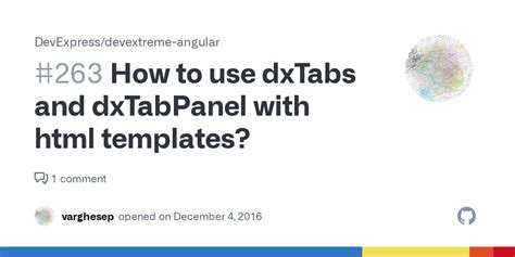 how to use dxtabs and dxtabpanel with html templates · issue 263