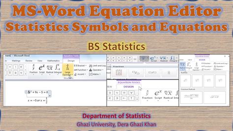 Master Data Power STATS Formulas Equations