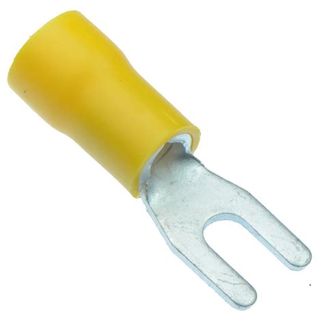 Yellow 3 7mm Insulated Crimp Fork Terminal Pack Of 100 — Switch